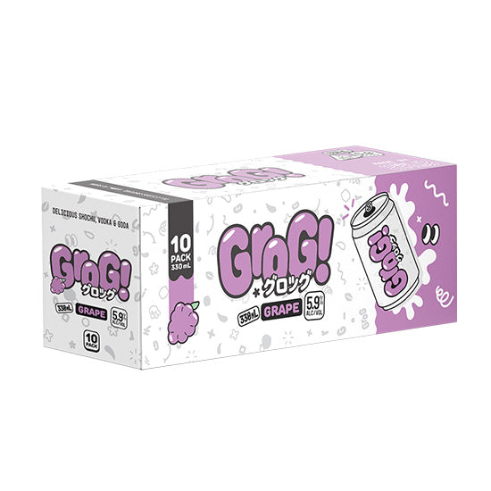 Grog Grape 5.9% 10 Pack 330ml Cans – Black Bull Liquor Hornby Hub