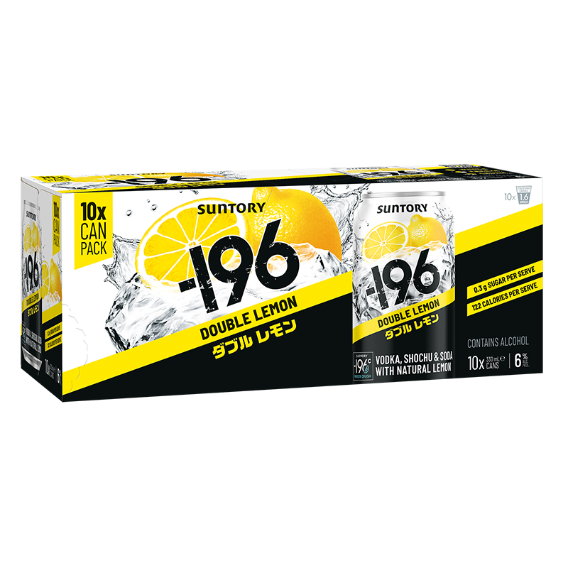 Suntory -196 Double Lemon 6% 10 can pack – Black Bull Liquor Hornby Hub
